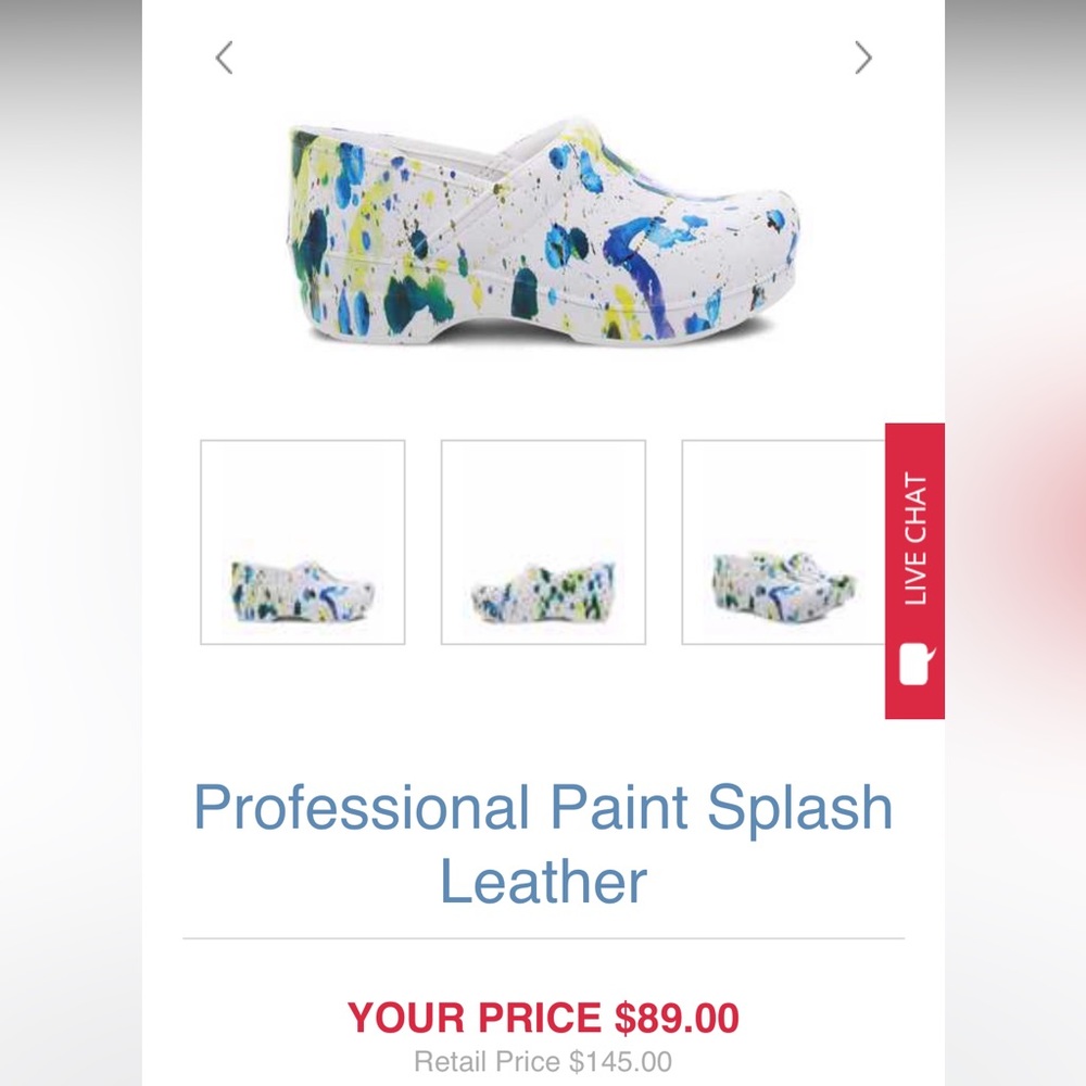 Dansko Professional Paint Splash Leather - Gem